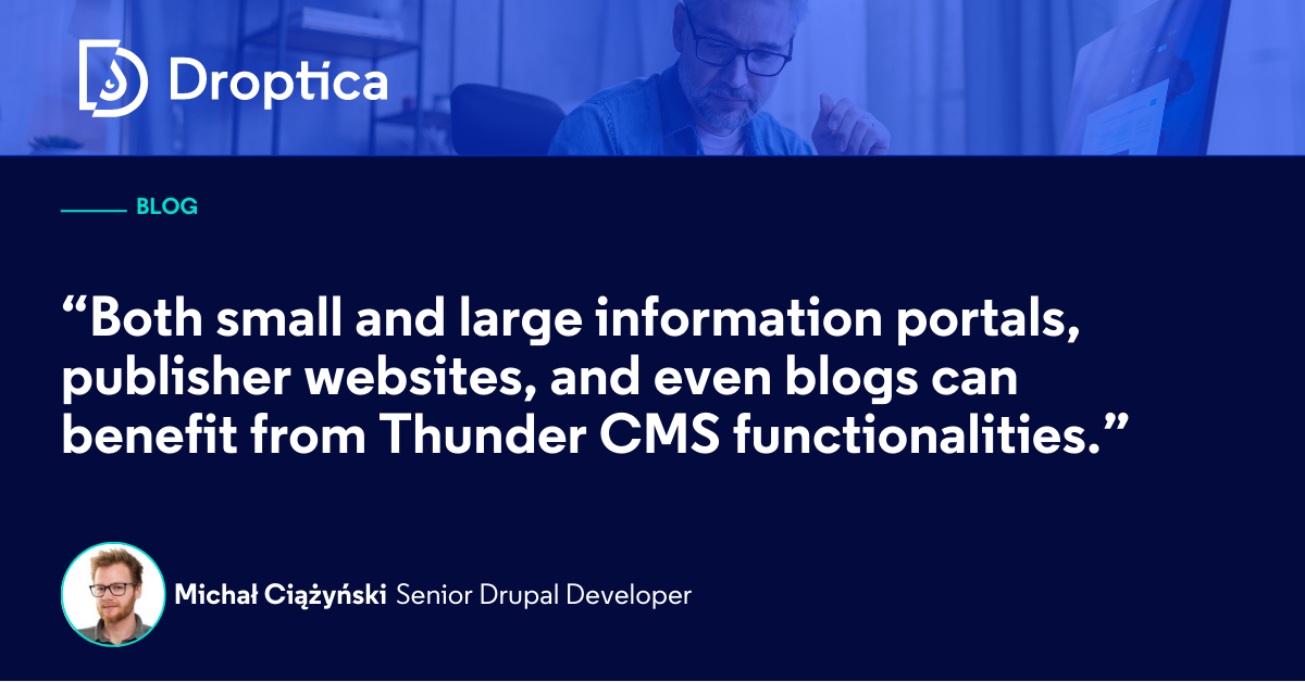 Thunder CMS - Drupal solution for publishing teams | Droptica